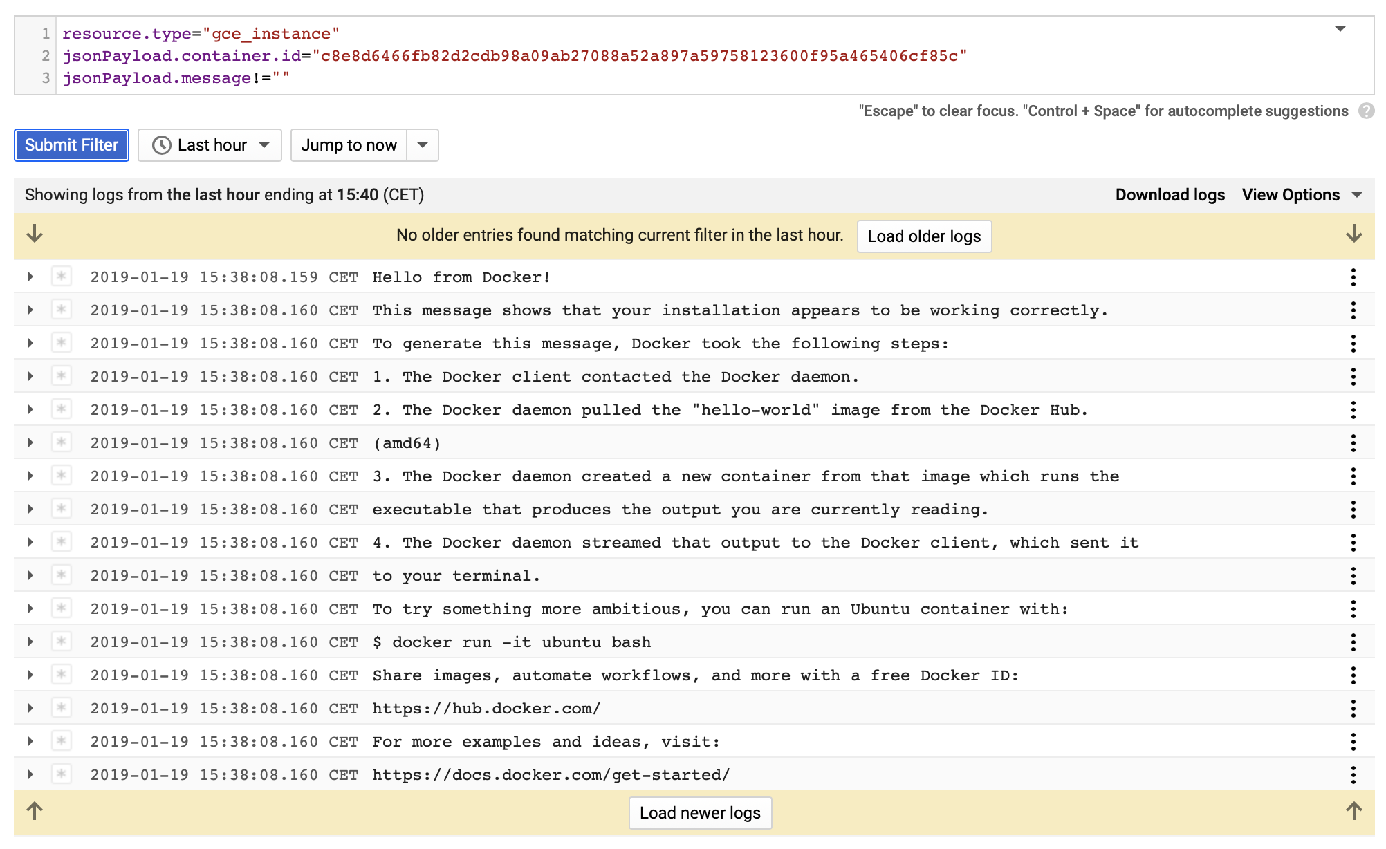 Check Docker Daemon Logs Steelopec
